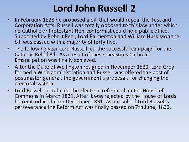 Lord John Russell By Mike Allen Lord John