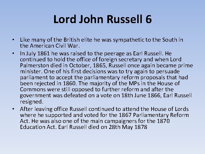 Lord John Russell By Mike Allen Lord John