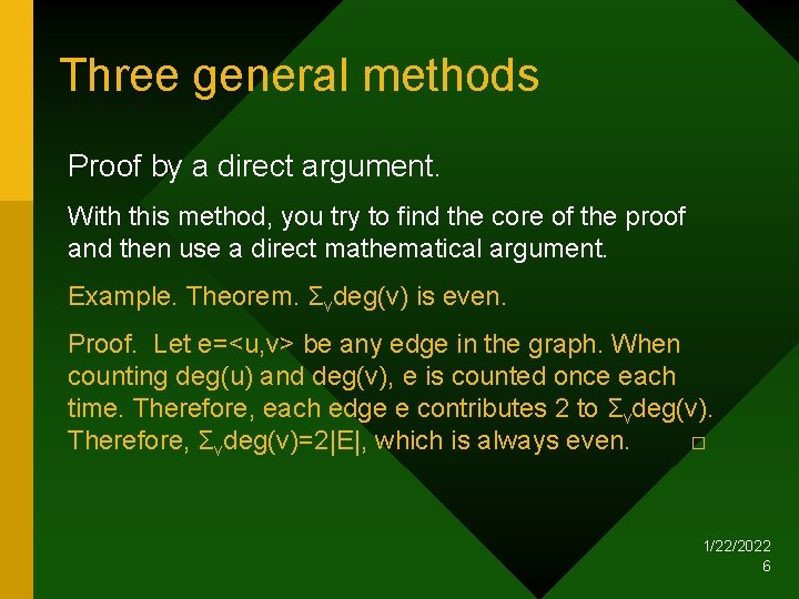 Brief Review of Proof Techniques 1222022 1 What