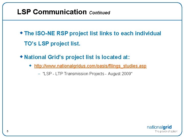 National Grid Local System Plan Needs AssessmentPotential Solutions