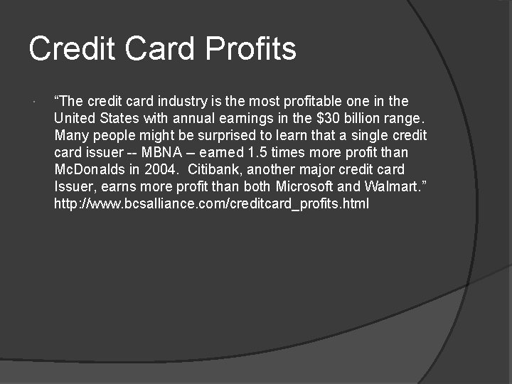 CREDIT CARDS How credit cards work Credit Cards