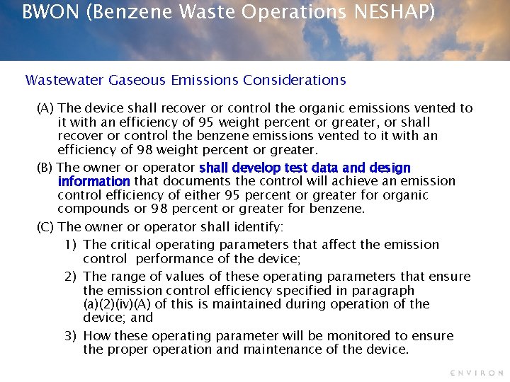 A Wastewater Solution for an Air Pollution Problem