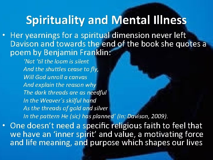 Understanding Mental Health and Spirituality Peter Gilbert Spirituality