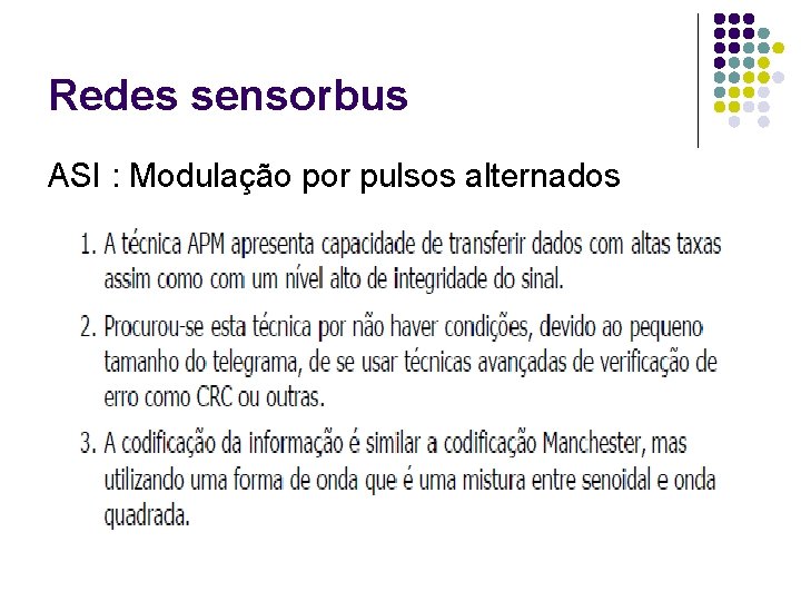 Redes industriais Redes de sensores Redes ASI Aula