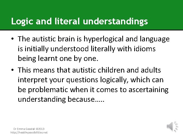 Understanding autism effective communication by Dr Emma Goodall