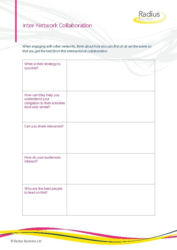 Build Better Networks Together Radius Worksheets Widening Your