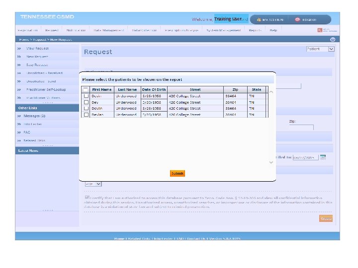 Integration of the Controlled Substances Monitoring Database CSMD
