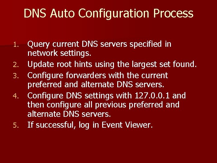 Changes to DNS in Windows Server 2003 By