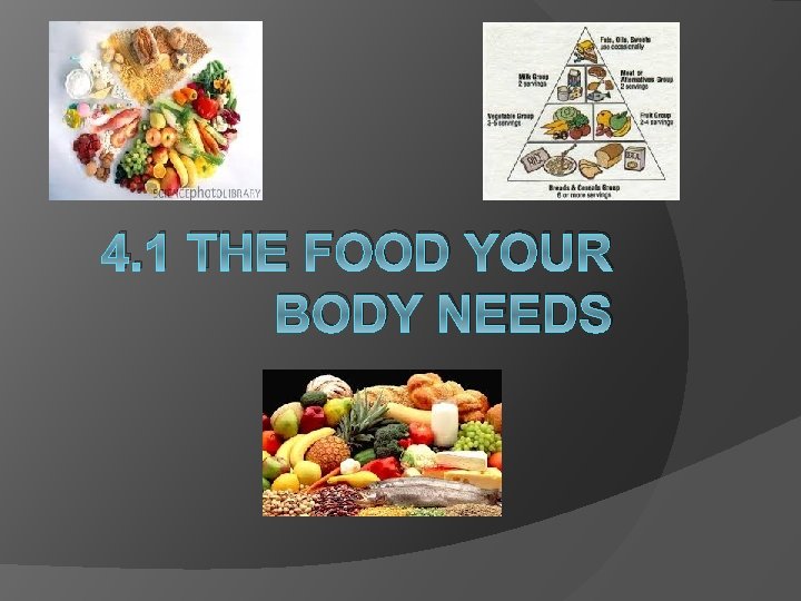 4 1 THE FOOD YOUR BODY NEEDS In