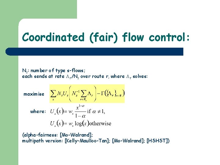 Benefits of coordination in multipath flow control Laurent