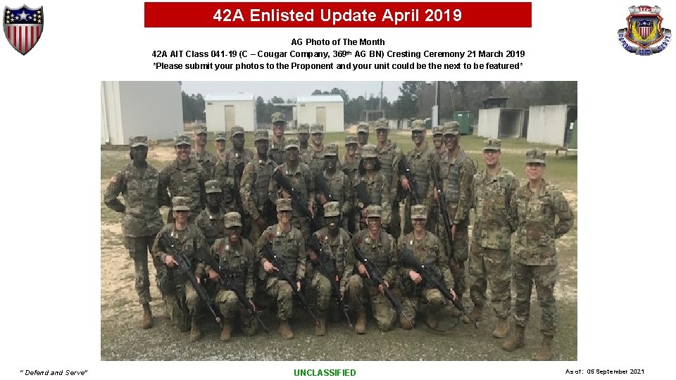 42 A Enlisted Update April 2019 AG Photo