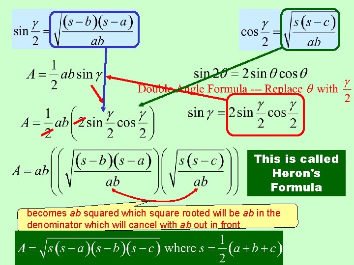 AREA OF A TRIANGLE You probably already know