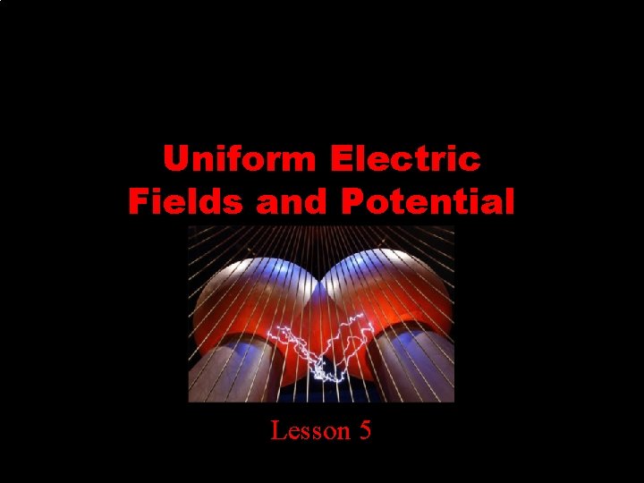 Uniform Electric Fields and Potential Difference Lesson 5