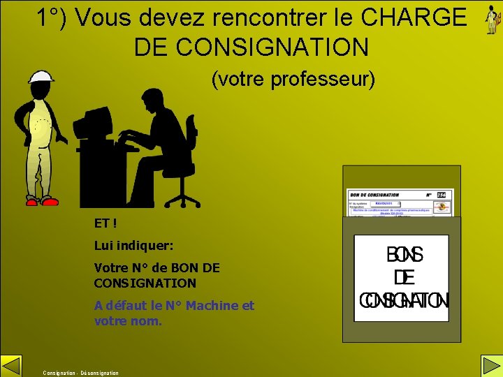 CONSIGNATION PROCEDURE A SUIVRE Consignation Dconsignation 1 Vous