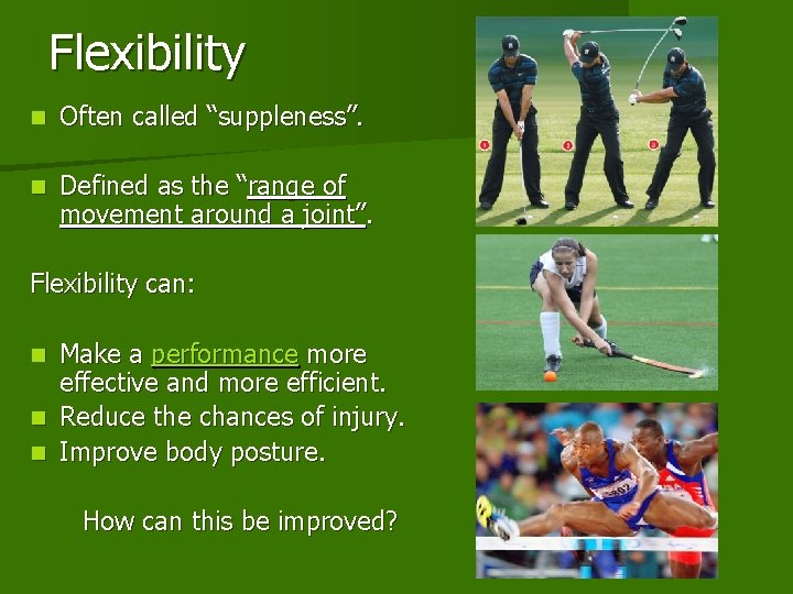 Components of Fitness LO Understand the two types