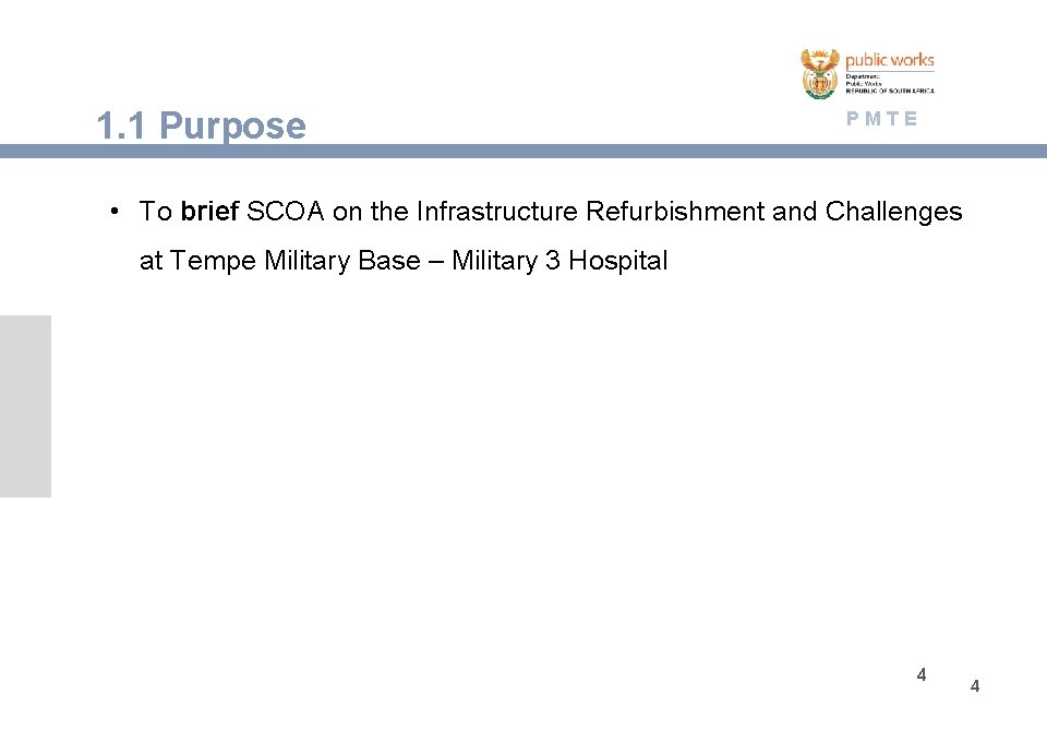 BLOEMFONTEIN SANDF TEMPE MILITARY BASE 3 MILITARY HOSPITAL