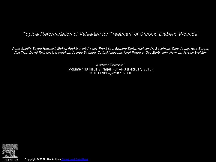 Topical Reformulation of Valsartan for Treatment of Chronic