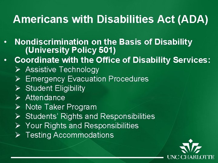 Basic Legal Guidelines for Classroom Policies and Practices