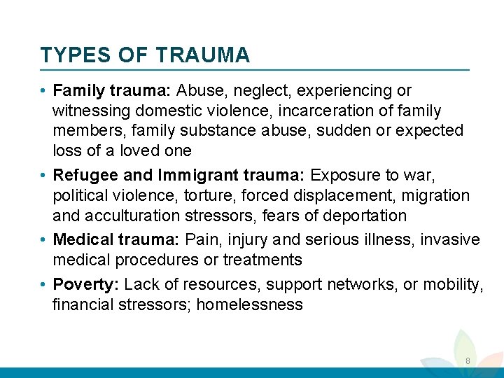 Understanding Trauma and Its Impact EResource Companion Slide