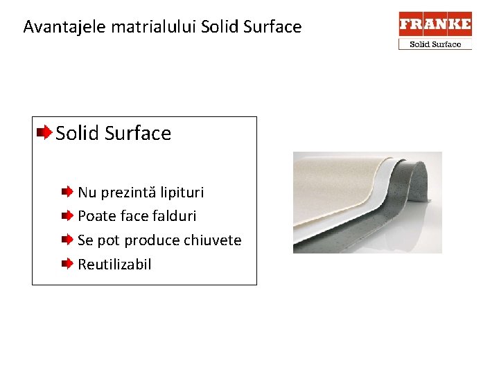 FRANKE SOLID SURFACE PREZENTARE 1 Ce reprezint Franke