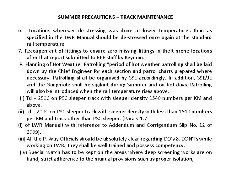 Presentation on Summer Precautions Hot Weather Patrolling GPS