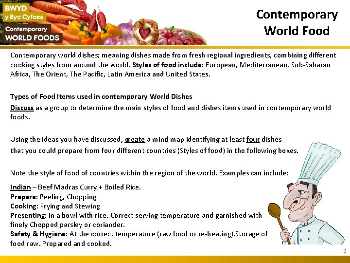 Contemporary World Food 1 Eleri Llwyd Jones Contemporary