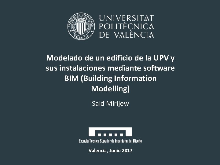 Modelado de un edificio de la UPV y