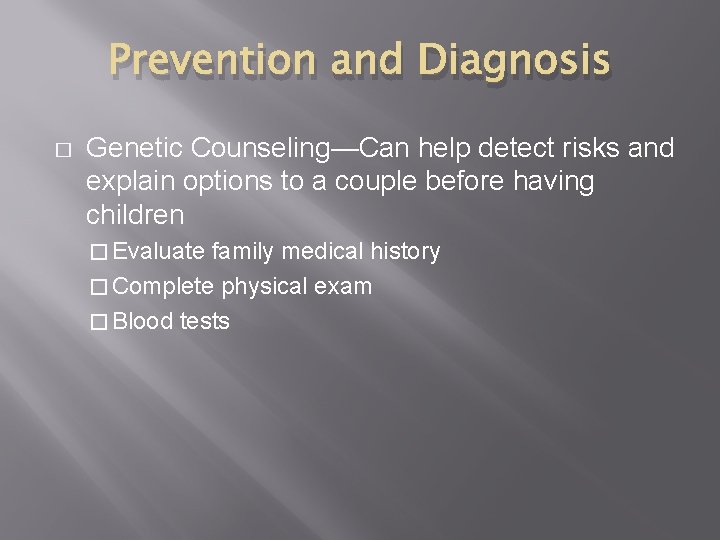 UNDERSTANDING BIRTH DEFECTS Prevention Detection Treatment What is