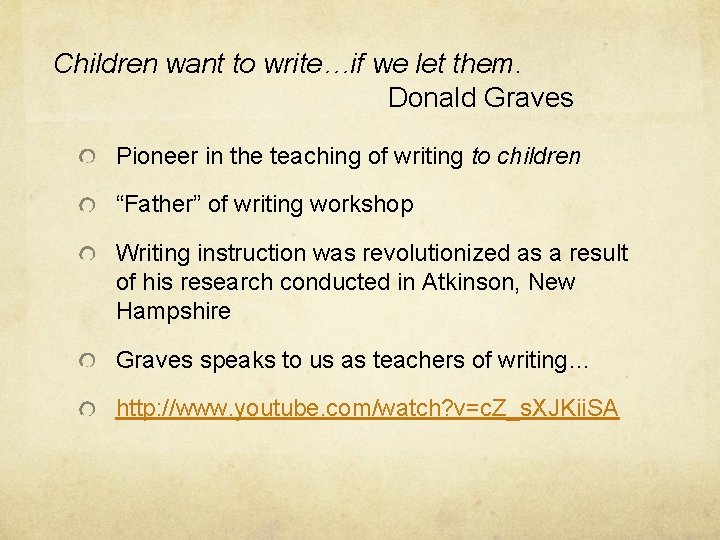 Fundamentals in the Teaching of Writing Class 1