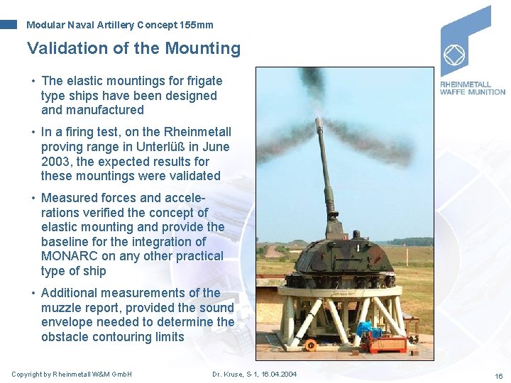 Modular Naval Artillery Concept 155 mm MONARC 155