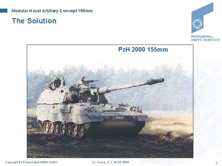 Modular Naval Artillery Concept 155 mm MONARC 155