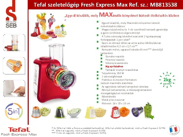 Tefal el strouha Fresh Express Max Ref MB