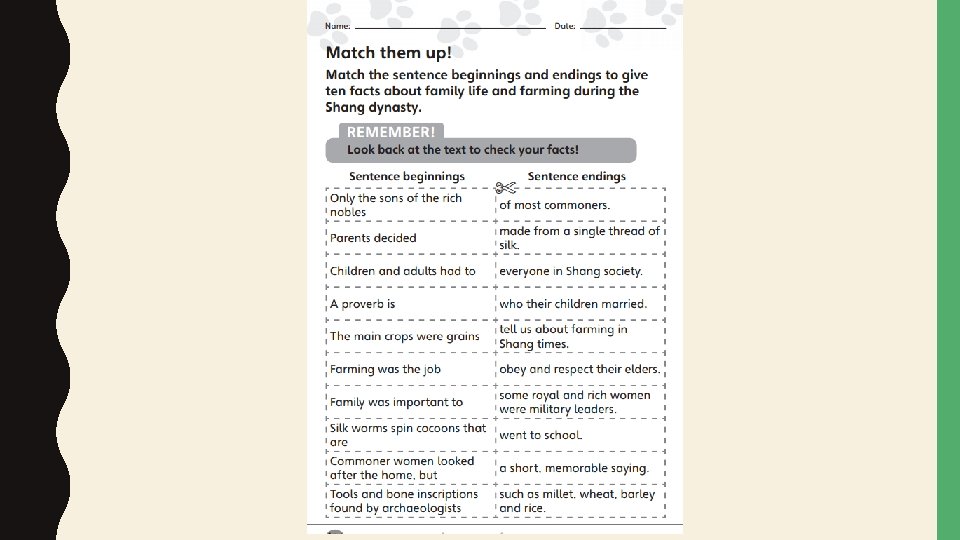 YEAR 4 HOME LEARNING PACK 8 THE FOLLOWING