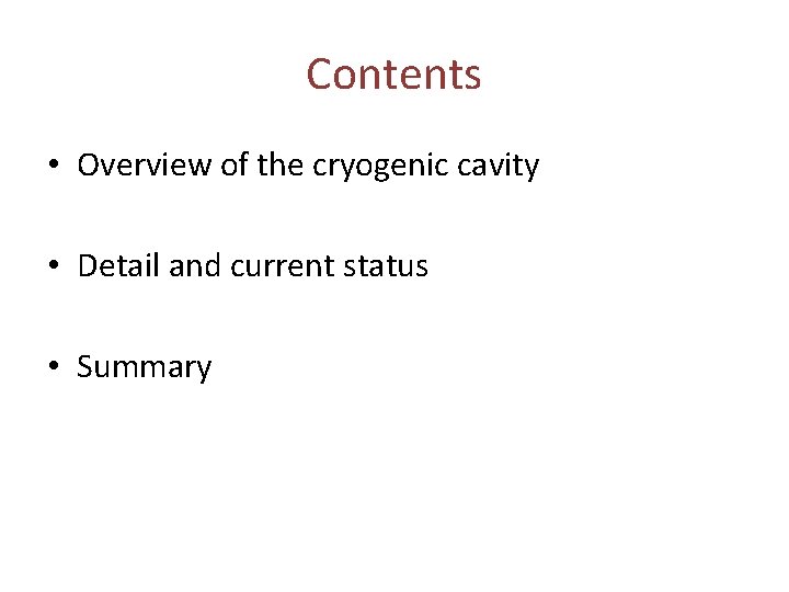 Cryogenic Cavity for Ultra Stable Laser T Ushiba