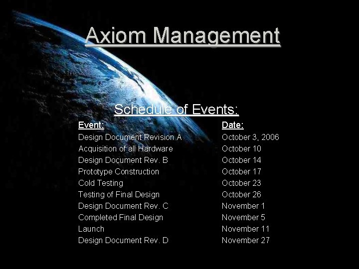 AXIOM Balloon Sat Team 2 Conceptual Design Review