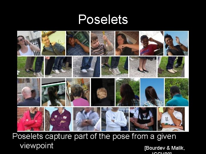 Poselets capture part of the pose from a