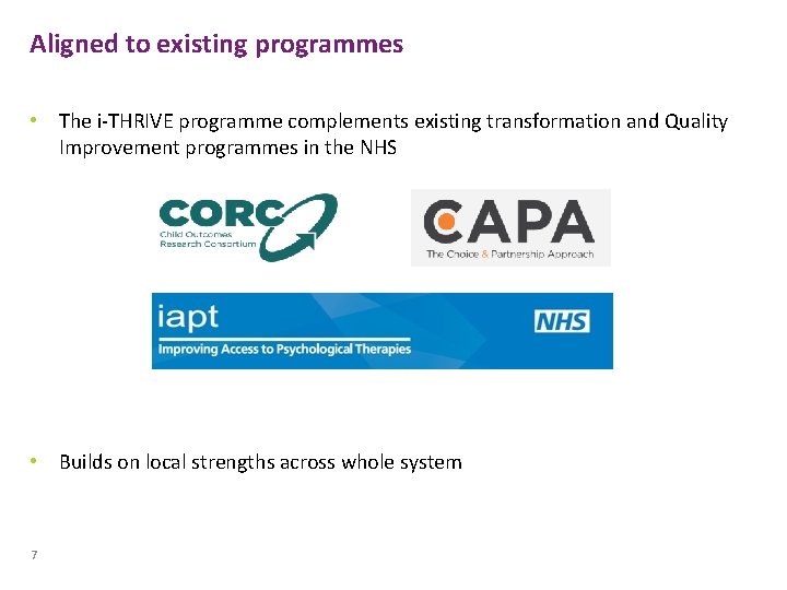 Implementing THRIVE Phase 1 Developing a full understanding