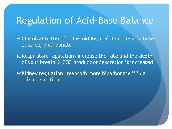 AcidBase Balance KNH 413 AcidBase Balance Acids rise