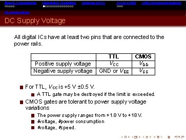 Basic IC Characteristics Important IC Parameters Variations of