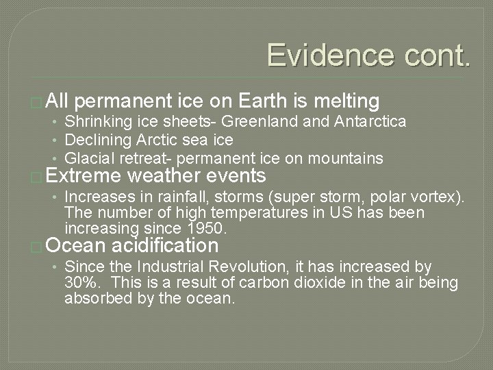 Climate Change For the sake of our children