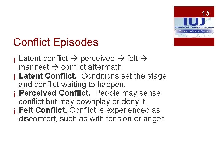 Overview of Public Management Motivation and Conflict Management