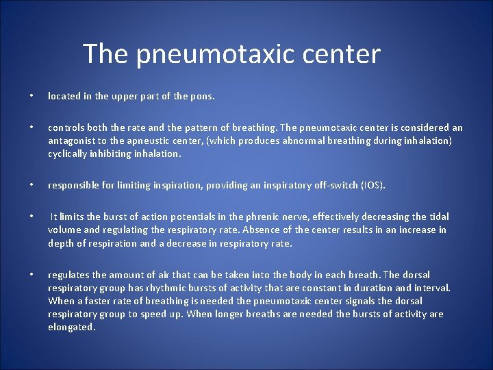 Control of Ventilation Dr Arwa Rawashdeh Central controlling