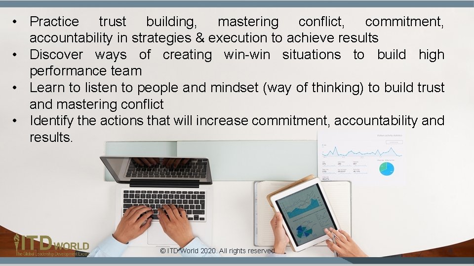 Remember teamwork begins by building trust And the