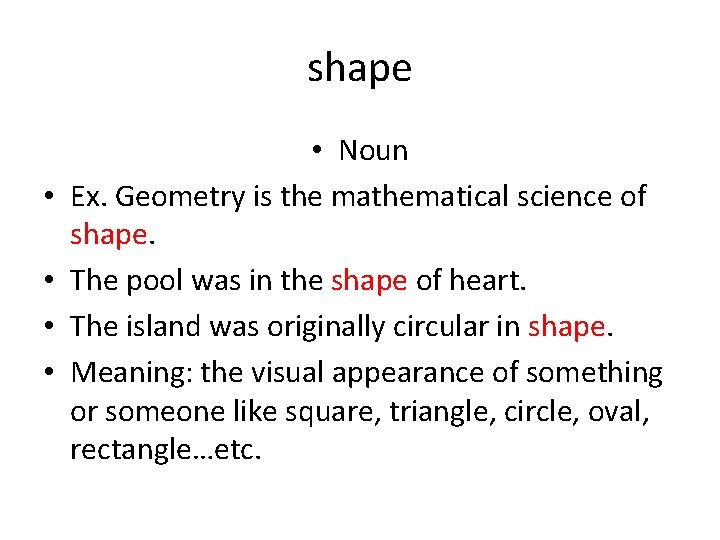 The Geometry of Beauty height Noun Ex His