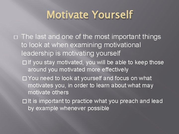 MOTIVATIONAL LEADERSHIP THEORY BY LILY BRIESE Types of