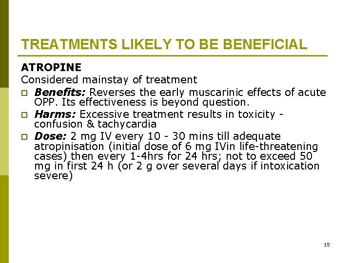 ORGANOPHOSPHATE POISONING OPP 1 Background p p Organophosphates