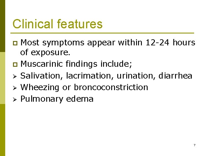 ORGANOPHOSPHATE POISONING OPP 1 Background p p Organophosphates