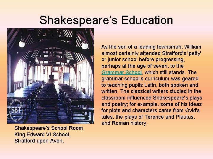 William Shakespeare Shakespeares Life William Shakespeare was born