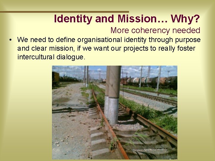 The role of institutional actors Whos who Content