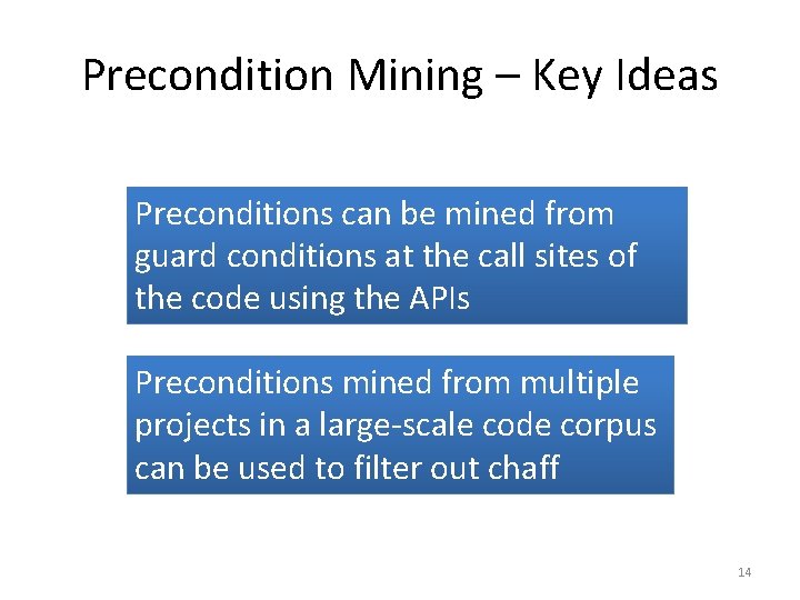 Consensusbased Mining of API Preconditions in Big Code